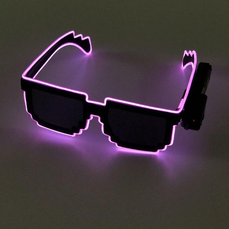 Buy 8 Bit Glasses LED Flashing Glasses Glowing Party Supplies Luminous ...