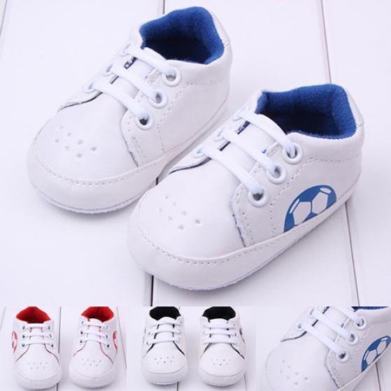 Buy Newborn Infant Baby Sneaker Anti-slip Football Soft Sole Toddler ...