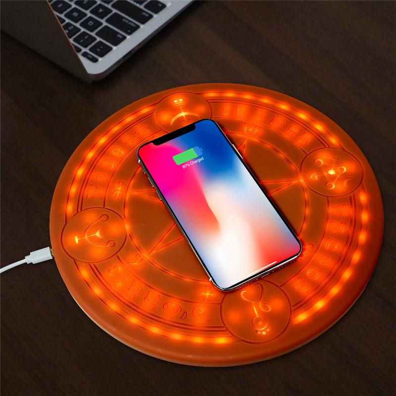 Buy Glowing Magic Array Qi Wireless Fast Charger 10W for iPhone Samsung ...