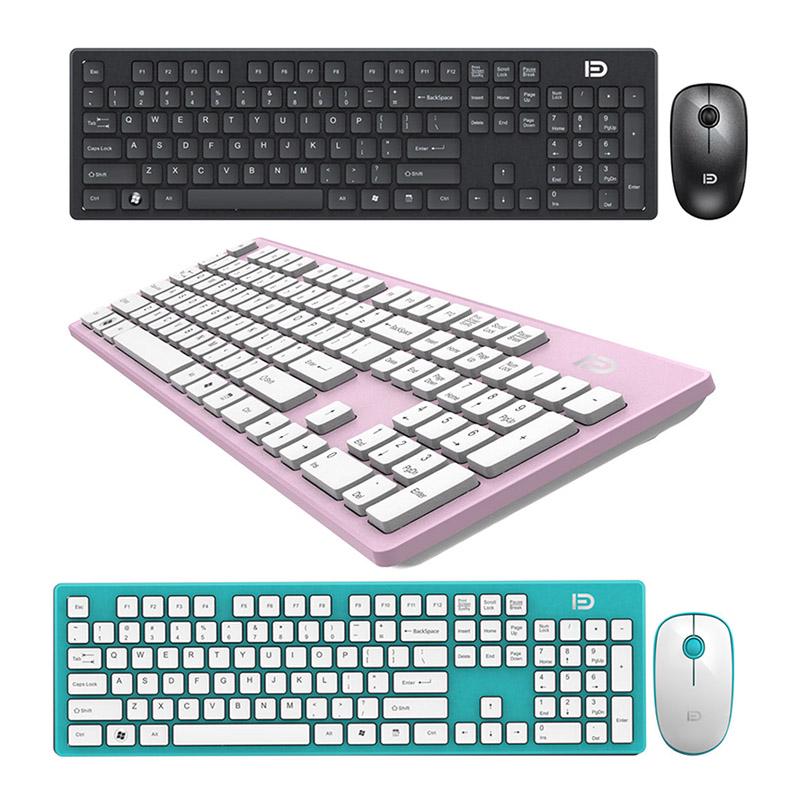 Buy FD Full-Size 2.4Ghz Wireless Keyboard Mouse Combo Ultra Slim ...