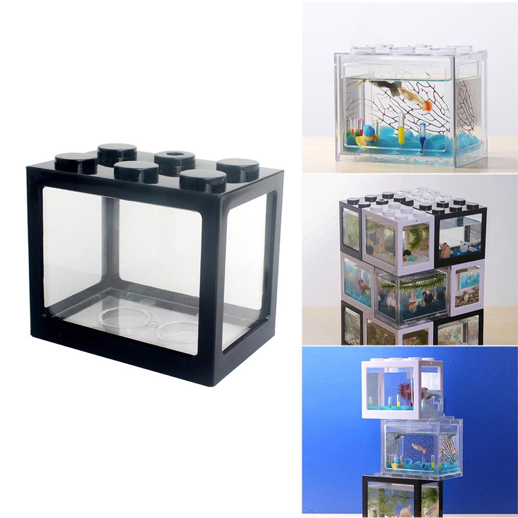 Cheap 2 Pieces Aquarium Fish Tank Mini Building Blocks Spider Box Home ...
