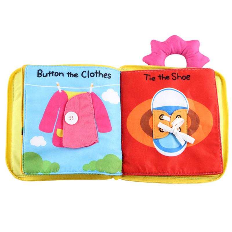 Buy Development Cloth Baby Stroller Cute Infant Education Squeak Book ...