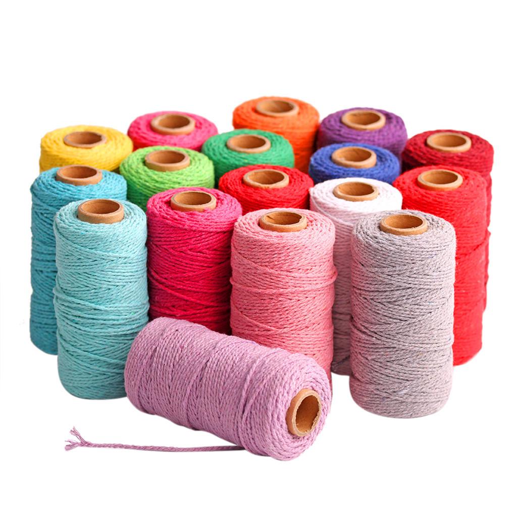 Buy 100m Long 100Yard Pure Cotton Twisted Cord Rope Crafts Macrame