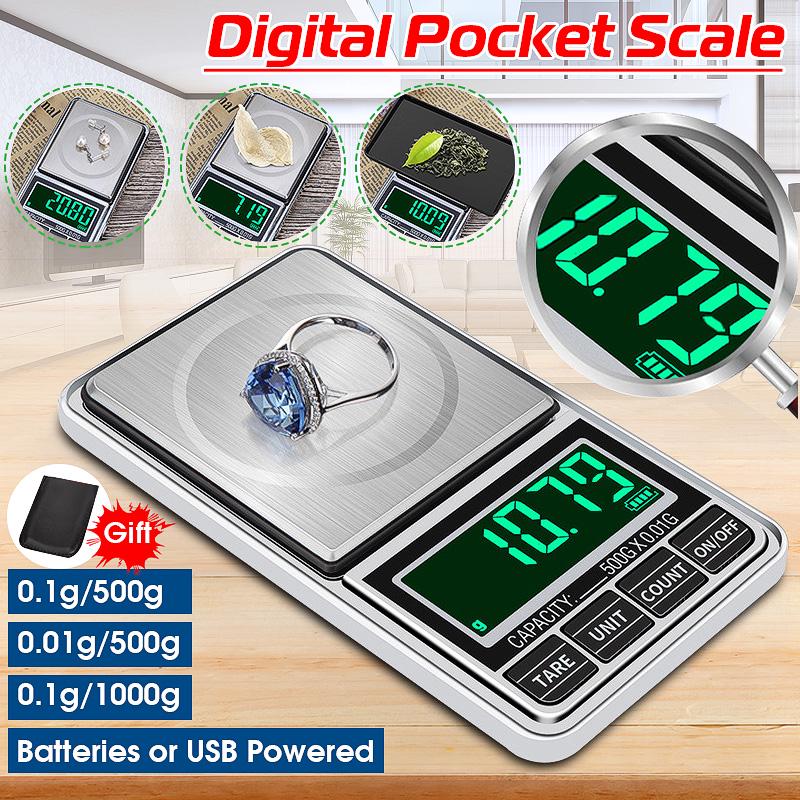 Buy Mini Precise 500G/1000G 0.1G/0.01G LCD Display Pocket Digital ...