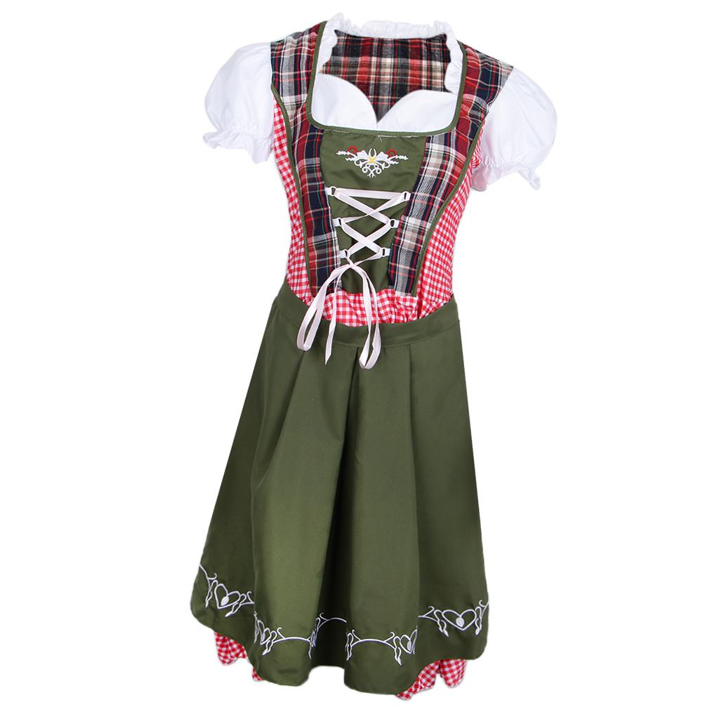Buy Oktoberfest Party Beer Costume Bavarian German Cosplay Dress Fancy ...