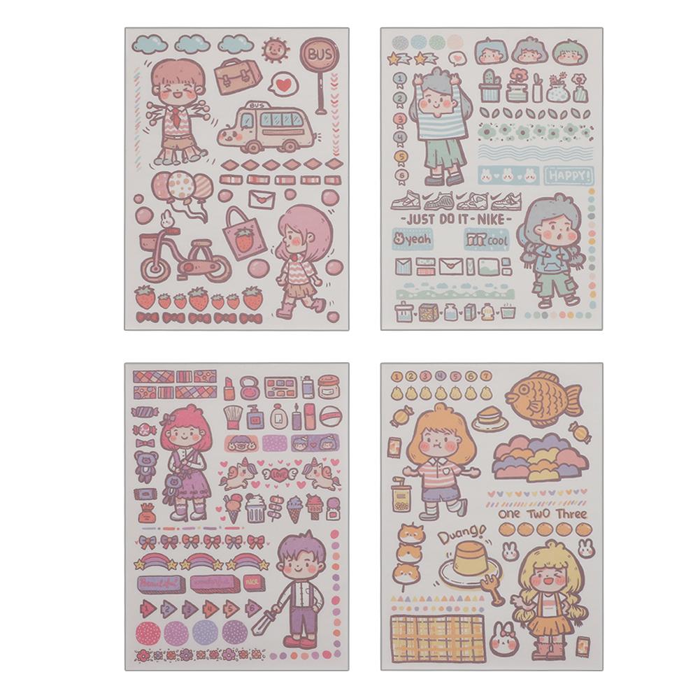 Buy 10 Packs Cute Japanses Paper Scrapbook Sticker Cartoon Diary ...