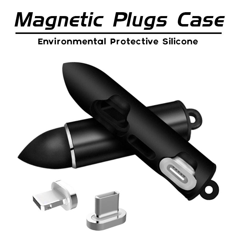 Silicone Storage Box for Magnetic Cable Plugs Case Micro USB Type C ...