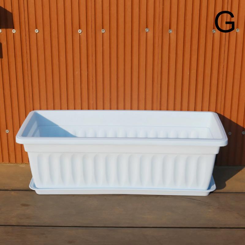 Buy 1PC Plastic Plants Nursery Rectangle Shape with Tray Flower Pots ...