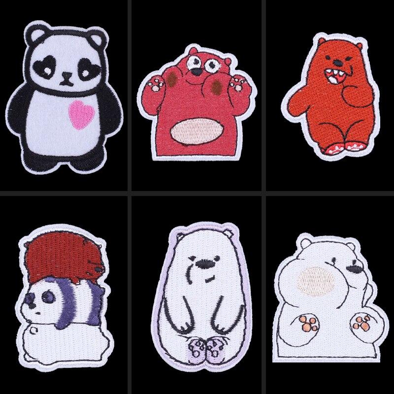 Kaufe Cartoon Panda Patches for Clothing Thermoadhesive Patches Cute ...
