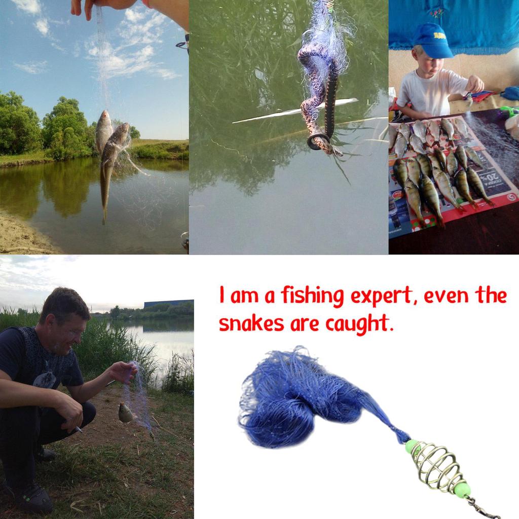 Durable Copper Spring Shoal Fishing Netting with Luminous Bead Mesh Net ...