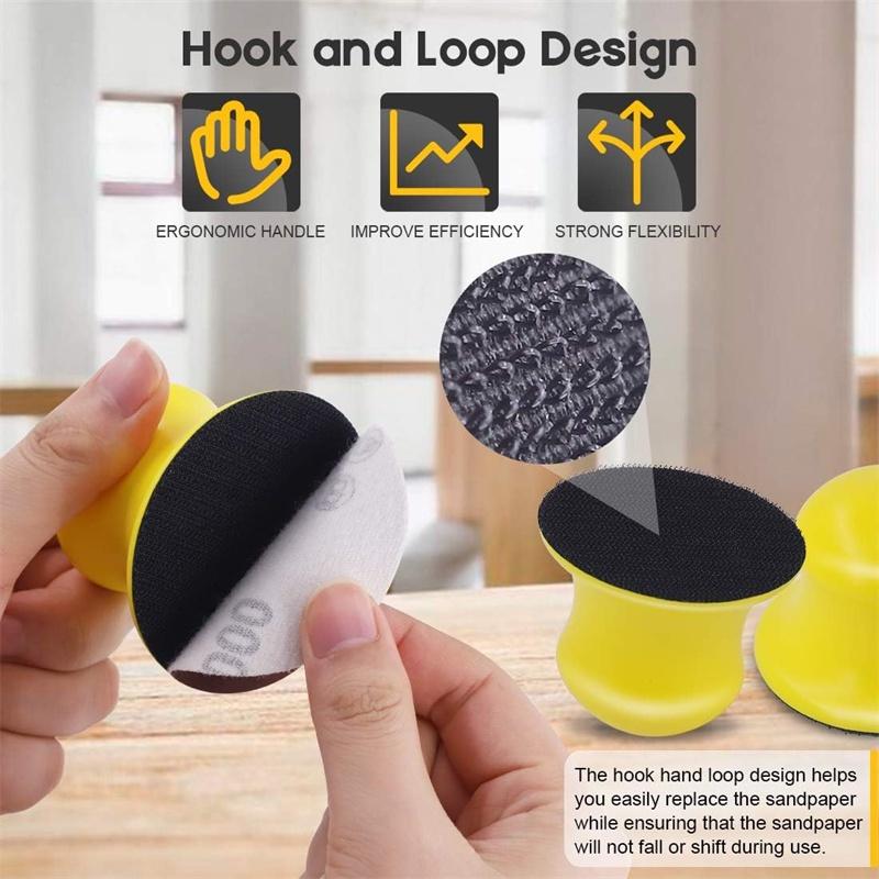Cheap 3in Hook Loop Hand Sanding Block Self-adhesive Buckle Back Velvet ...