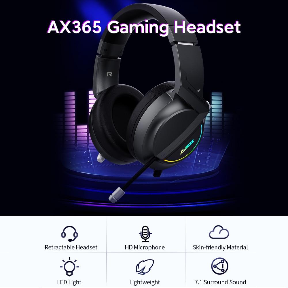 Buy 2020 new AX365 wired gaming headphone HD microphone 7.1 channel ...