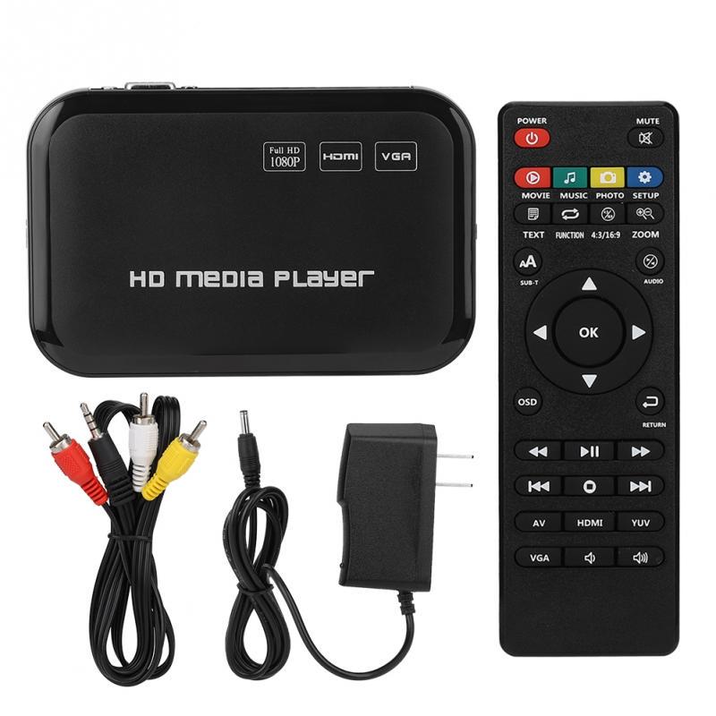 Mini 1080P HDMI Video Player VGA AV Video Media Player TV Box 100-240V ...