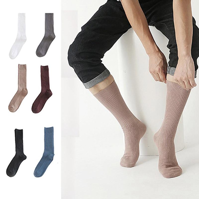 Men Business Socks Combed Cotton Football Socks Thick Long Tube Sports ...