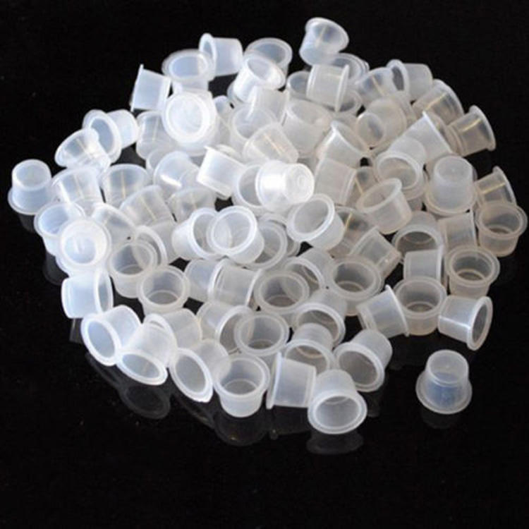 100pcs Plastic Small/Medium/Large Tattoo Ink Cups Caps Pots Pigment ...
