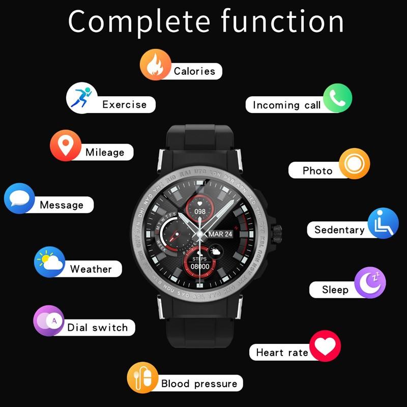 Buy Men'S Business Smart Watche Silicone Waterproof Sport Watches Heart ...