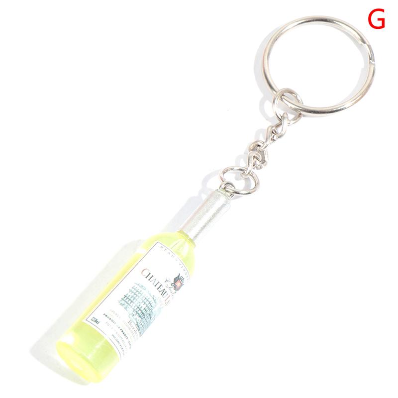 Buy Handmade Resin Wine Bottle Key Chains Charm Key Rings Alloy Charms ...