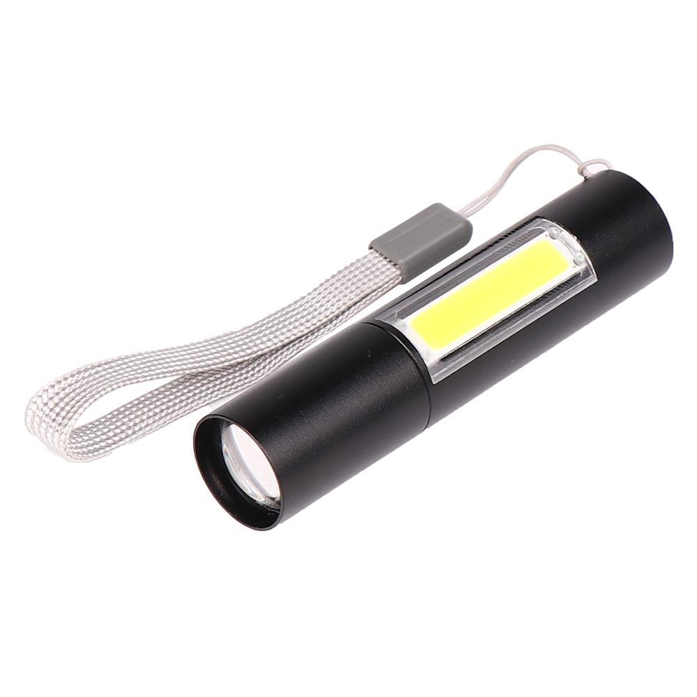 Powerful 8000LM USB Rechargeable LED Flashlight COB Torch Zoomable ...