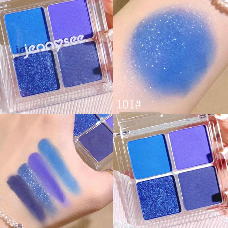 Buy Jennysee Interesting Eye Shadow Four-color Olive Green Blue Low ...
