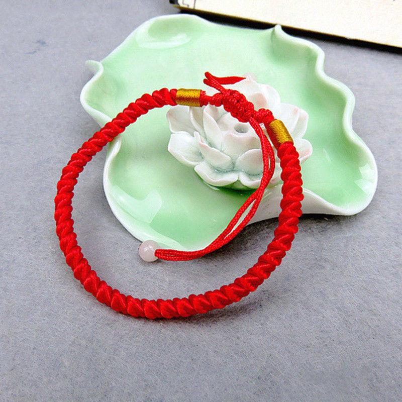 Koop Men Women Good Luck Hand Braided Lucky Red String Rope Cord ...