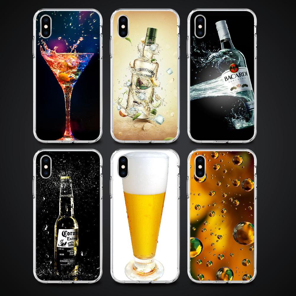 Buy Beer Transparent Cover Case for iPhone 6 5 X XR 8 Plus XS Max 7 6s ...