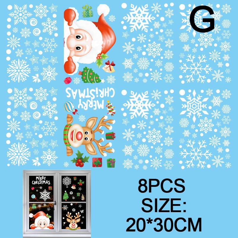 Buy 6/8/12Pcs Home Decor Snowman Christmas Stickers Window Showcase DIY ...