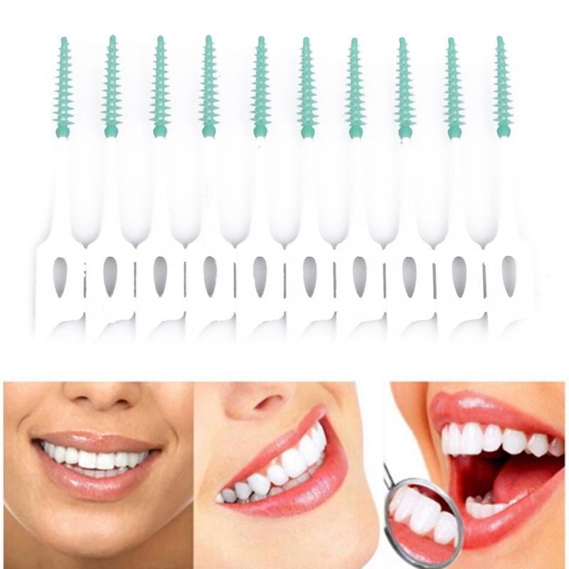 Buy Mouth Brushes Toothbrush 20pcs/box Silicone Interdental Brush Oral ...