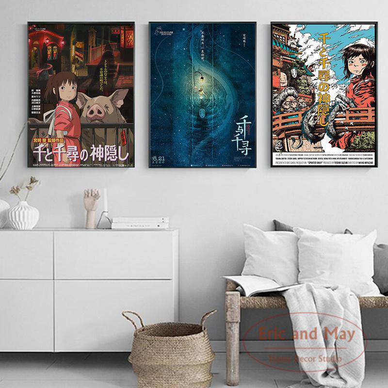 Kaufe Spirited Away Nordischen Stil Leinwand Malerei Poster Und Drucke Bilder Auf Der Wand ...