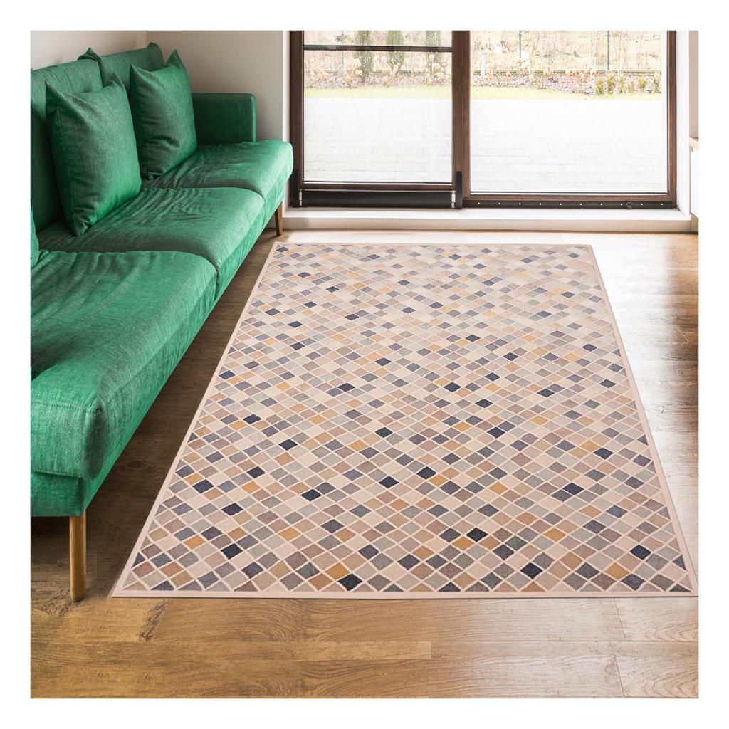 Buy Tapis design et moderne Rectangulaire VT LOSANGALI Beige Salon ...