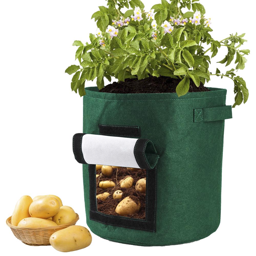 Buy Fabric Plant Pouch Root Grow Bag Aeration Container Flower Potato ...