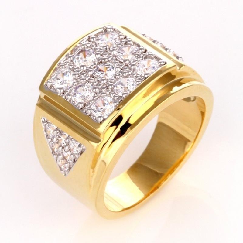 Buy Business Men's Fashion Ring Wedding Engagement Party Jewelry at ...