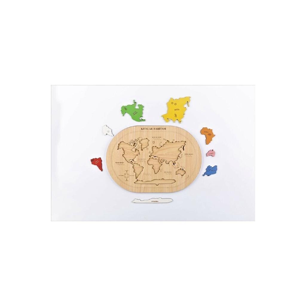 Educational Developer Continents Map And Find Plug Alphabet Set Of 2 ...