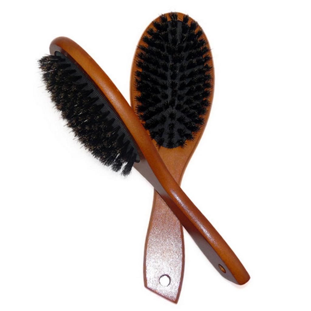 Buy Beauty and Health Tool Brown Lotus Wood Pig Bristle Comb Airbag Pig ...