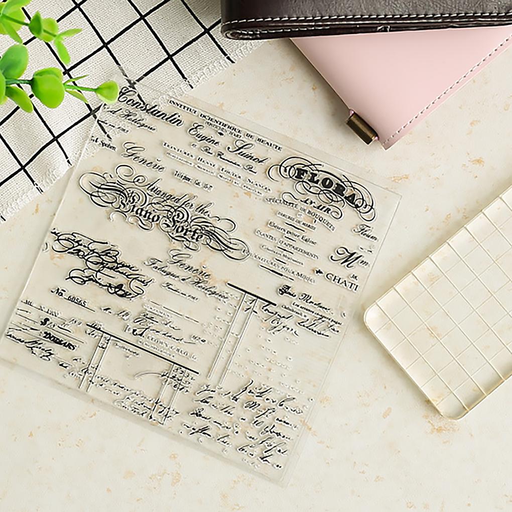 Buy Seal PVC Transparent Stamp Plastic Embossing Sheet Stamp Decor for ...