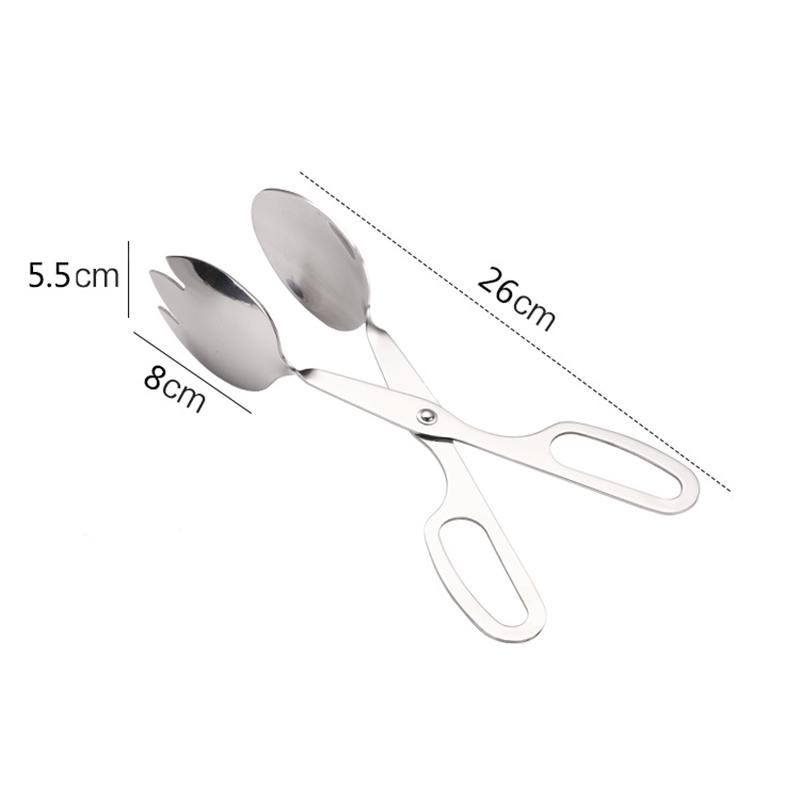 Stainless Steel Scissor Fork Spoon Salad Clip Salad Food BBQ Bread ...