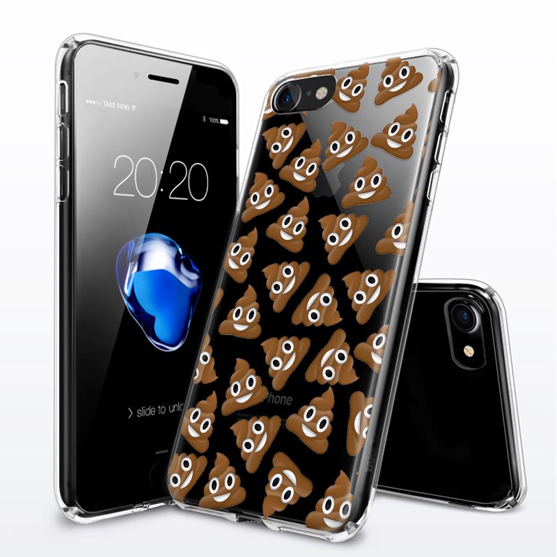 Buy Cute Cartoon Poo Poop Emoji Pattern TPU Cover Silicone Phone Case ...