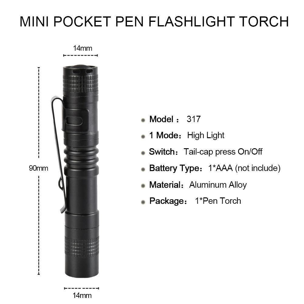 Buy CREE Q5 LED Black Tactical Flashlight 3000LM Super Bright Torch ...