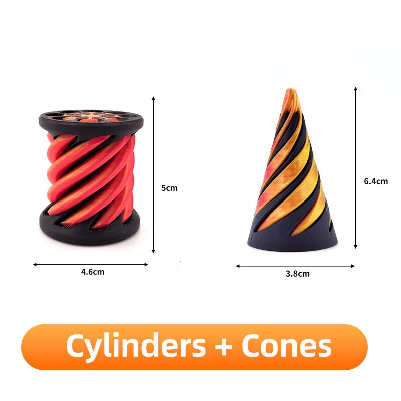 Impossible Cone Spiral Fidget Toy - 3D Printed Optical Illusion Desk ...