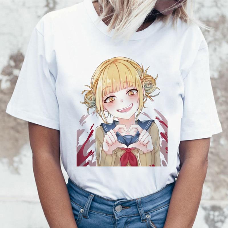 Women Harajuku Hero academyAnime T-Shirt Funny Hentai Himiko Toga Print ...