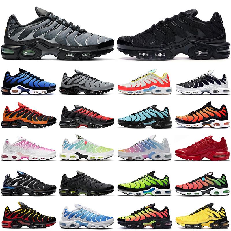 Buy Fashion Trend TN Plus Men Women Running Shoes Triple Black White ...