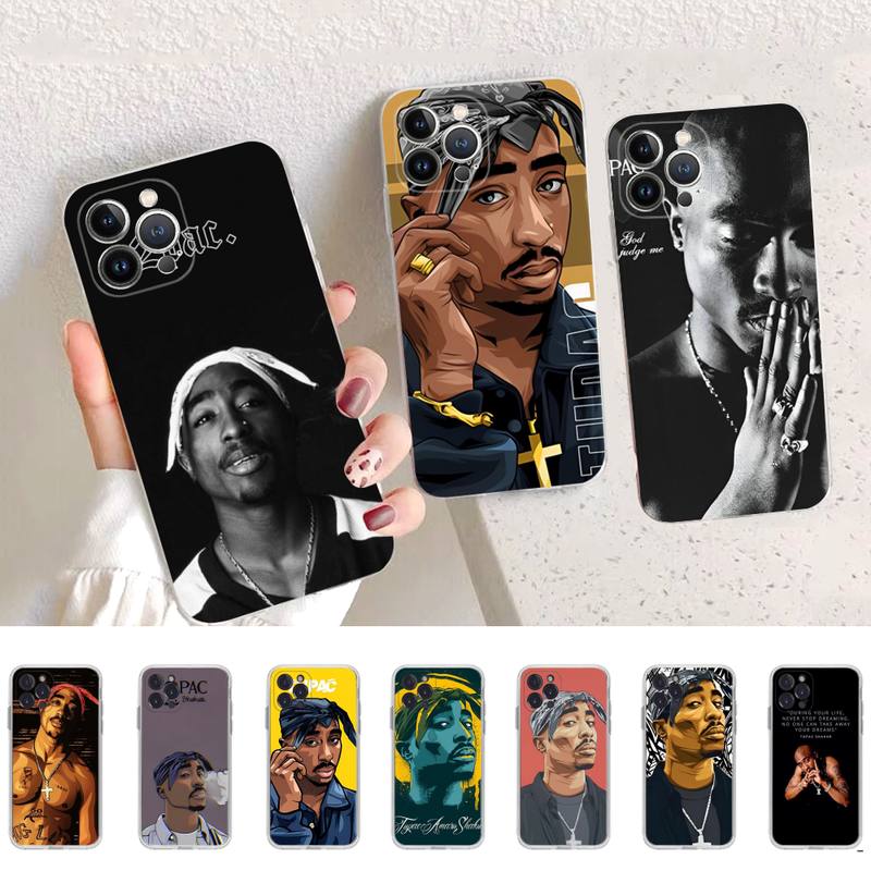 Buy Rapper 2pac Tupac Phone Case Silicone Soft for Iphone 14 13 12 11 ...