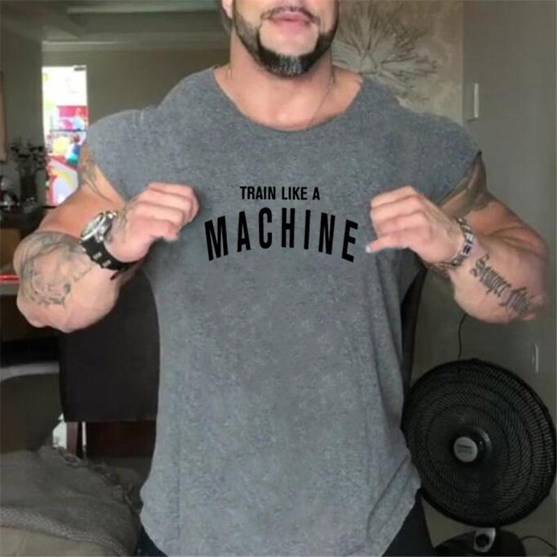 Buy Muscleguys Mens Trainning Wear Top Tees Summer Slim Fitness ...