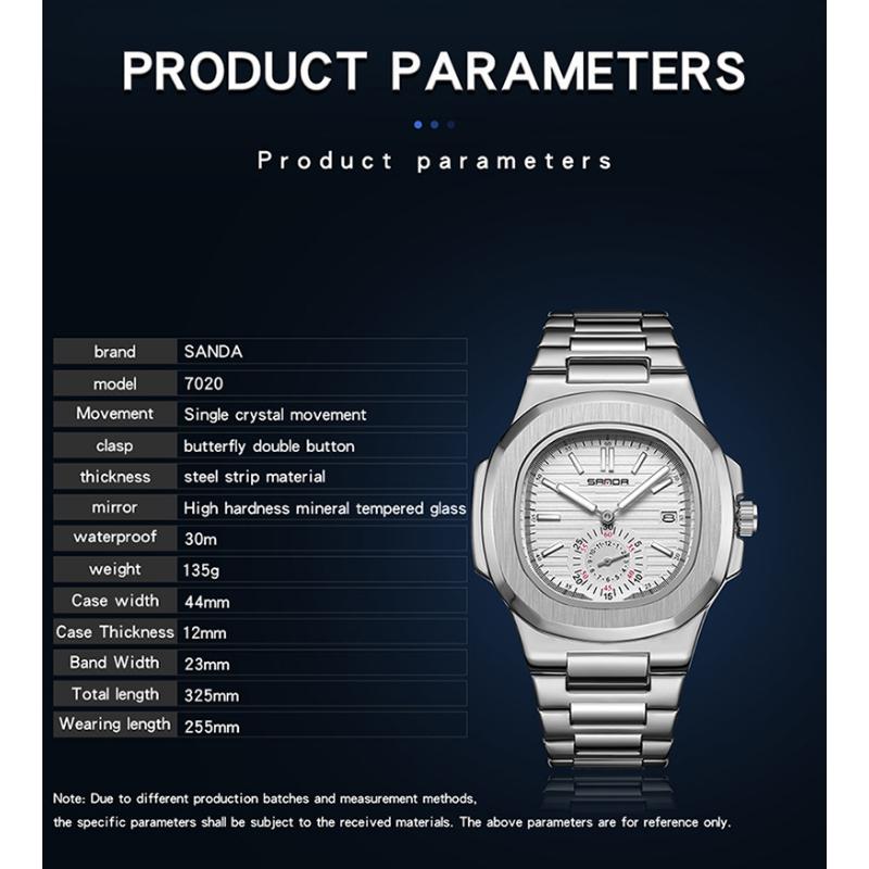 Kjøp SANDA Sanda New Steel Nights Lemon Calendar Quarter Watch Fashion ...