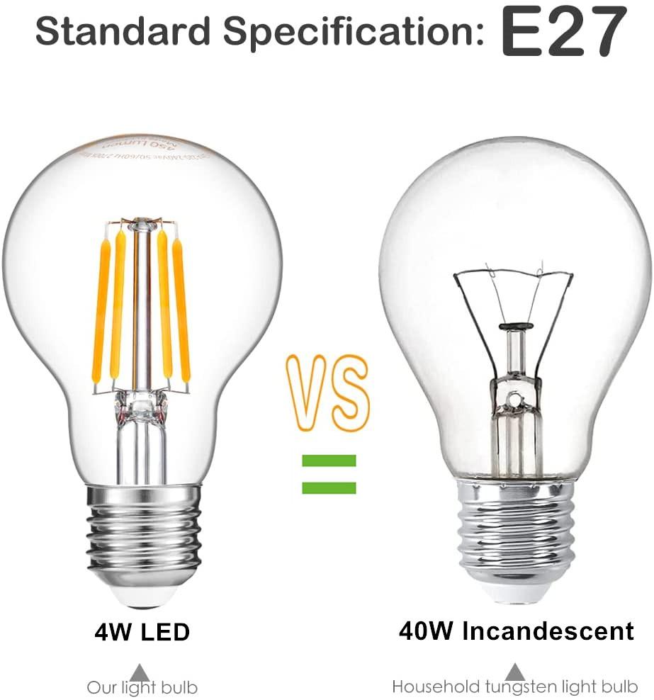 Cheap 6Pcs LED Filament Bulb E27 A60 4W 6W Vintage LED Glass Bulb E27 ...