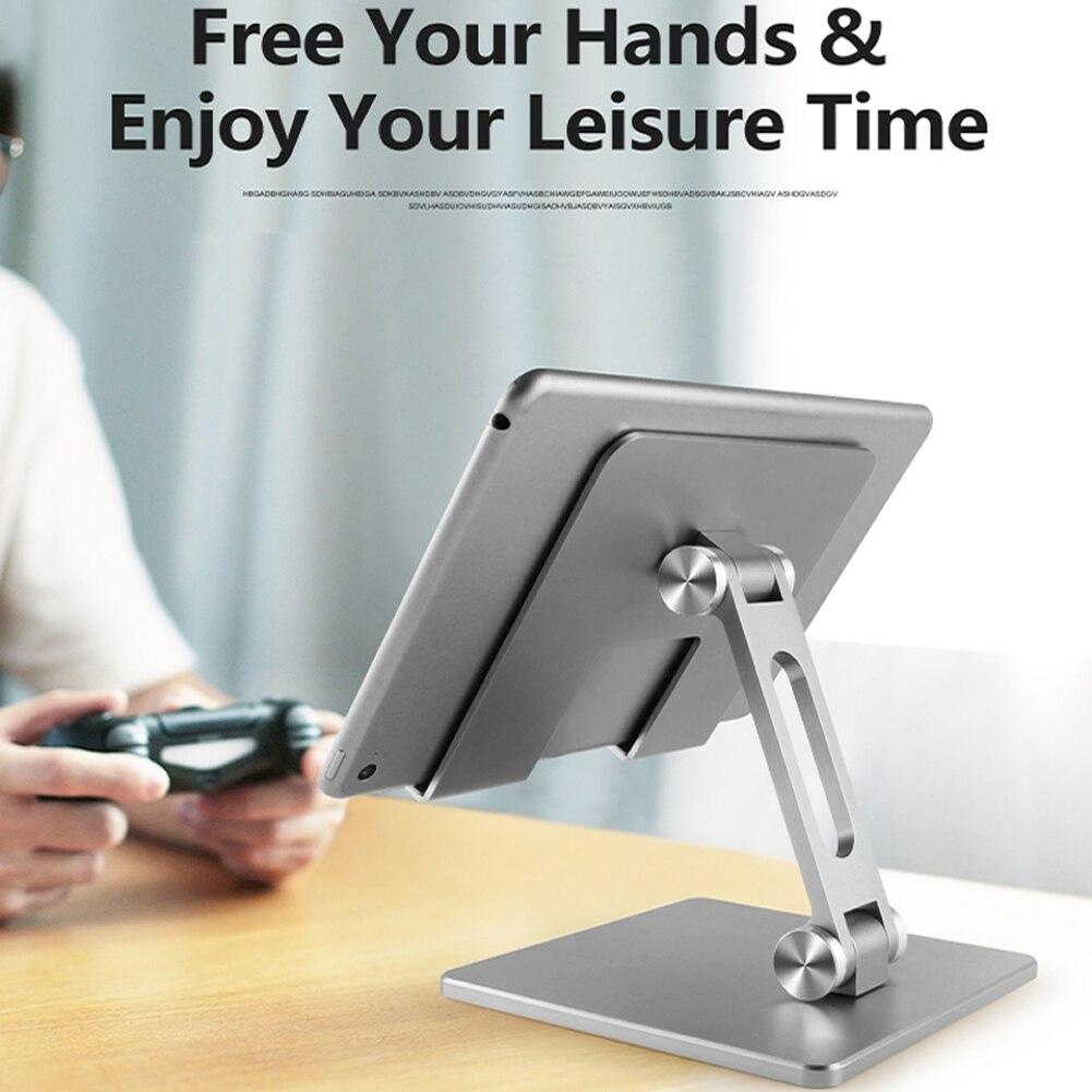 Buy Tablet Stand Desktop Adjustable Stand Foldable Holder Dock Cradle ...