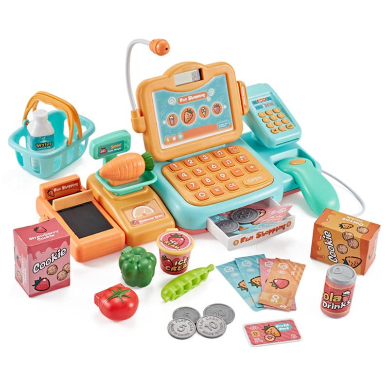 Buy Kids Simulation Cash Register Calculator Cashier Vegetable Pretend ...