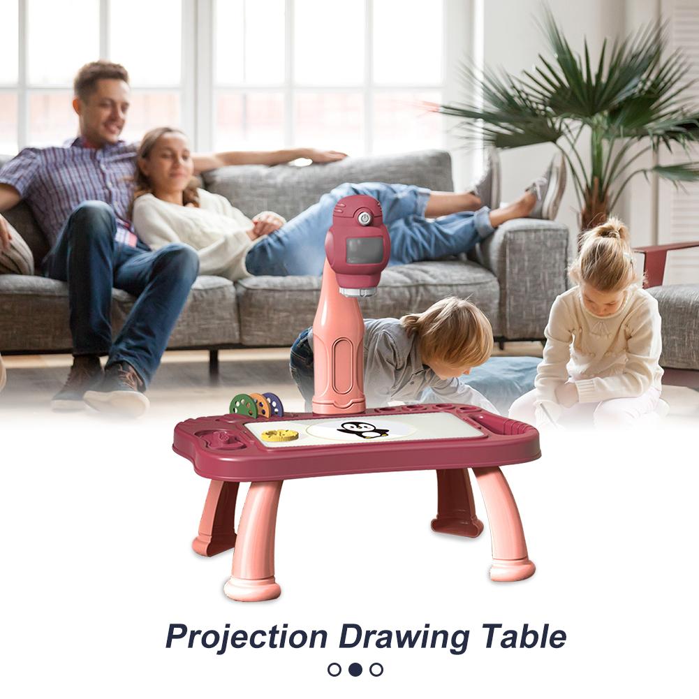 Buy LED Projector Art Drawing Table Toy Child Painting Board Learning ...