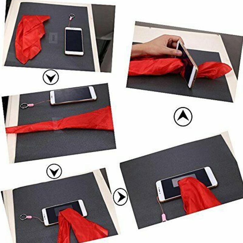Buy Red Magic Props Silk Scarf Close Up Magic Tricks Silk Through Phone ...