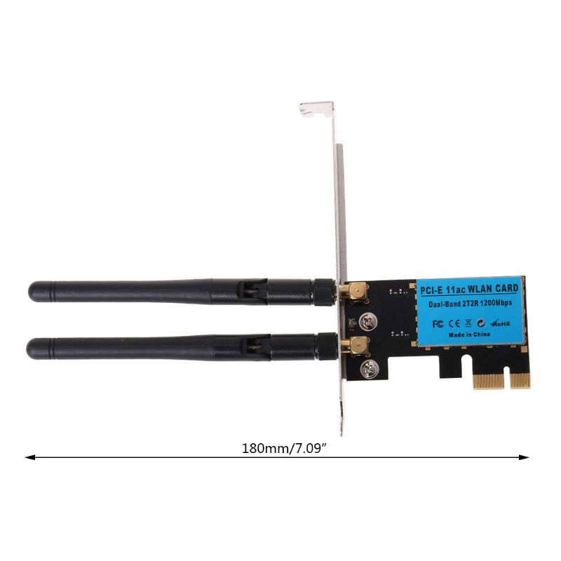 Satın alın PCI-E 1200Mbps Wireless Network Card 2.4GHz/5GHZ Dual Band ...