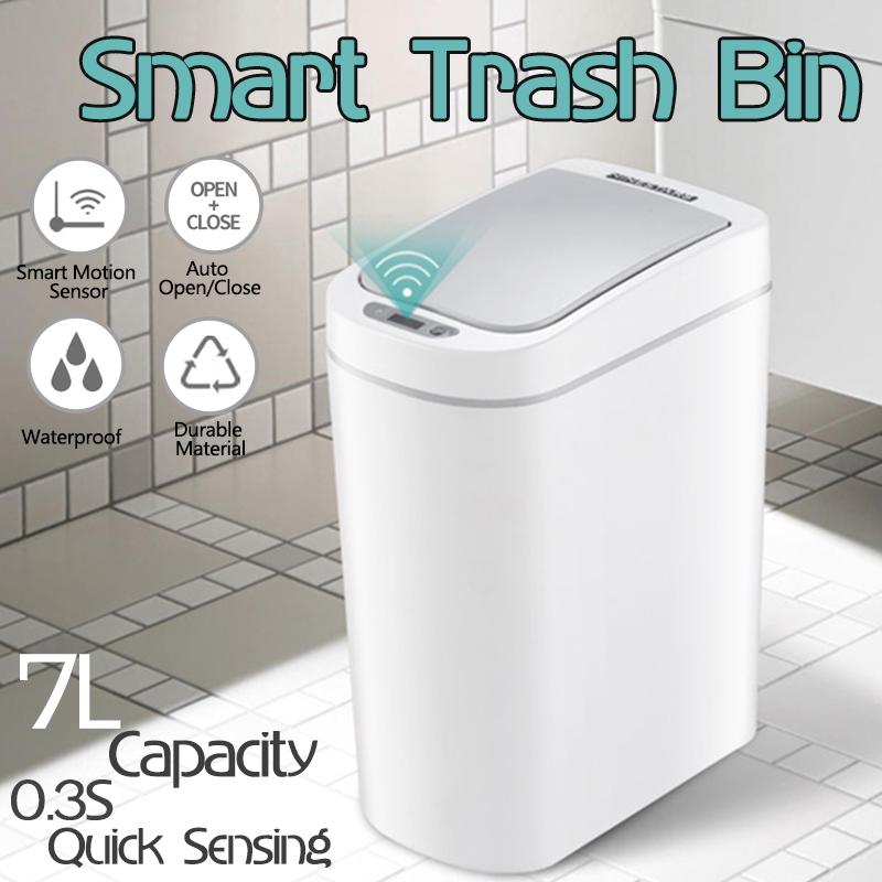 7L Automatic Smart Infrared Motion Sensor Rubbish Waste Bin Household ...